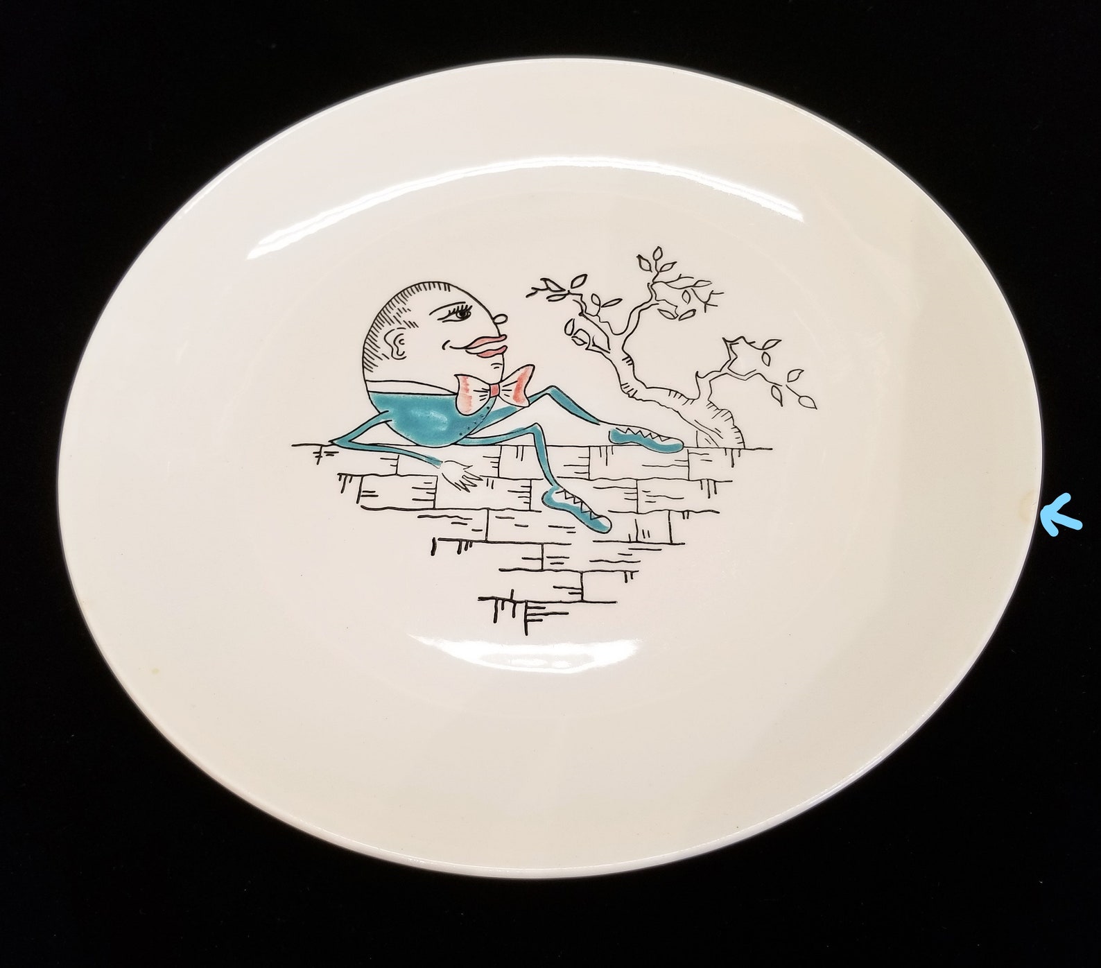 Rare Blue Ridge Humpty 4 Piece Set 2 Plates 1 Bowl 1 Cup - Etsy