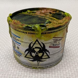 4 Drum Set Toxic Waste , Different Sizes, Halloween Party Props ...