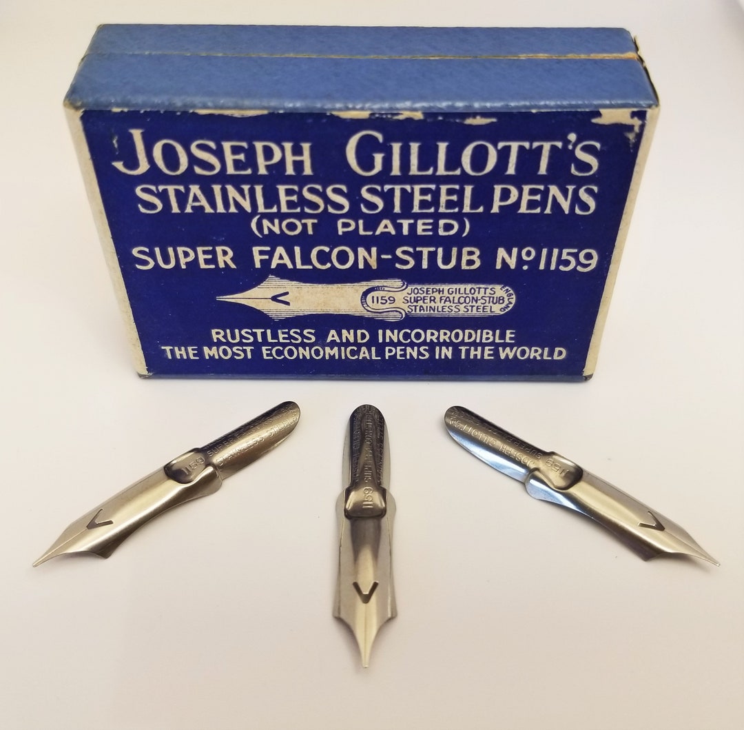 Joseph Gillott Super Falcon Stub 1159, Dip Pen Nibs, Set of 3, Genuine ...