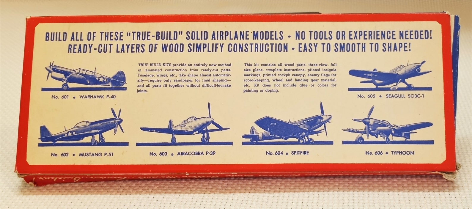 1944 Joe Ott True Build Airplane Kit Typhoon Complete Kit - Etsy