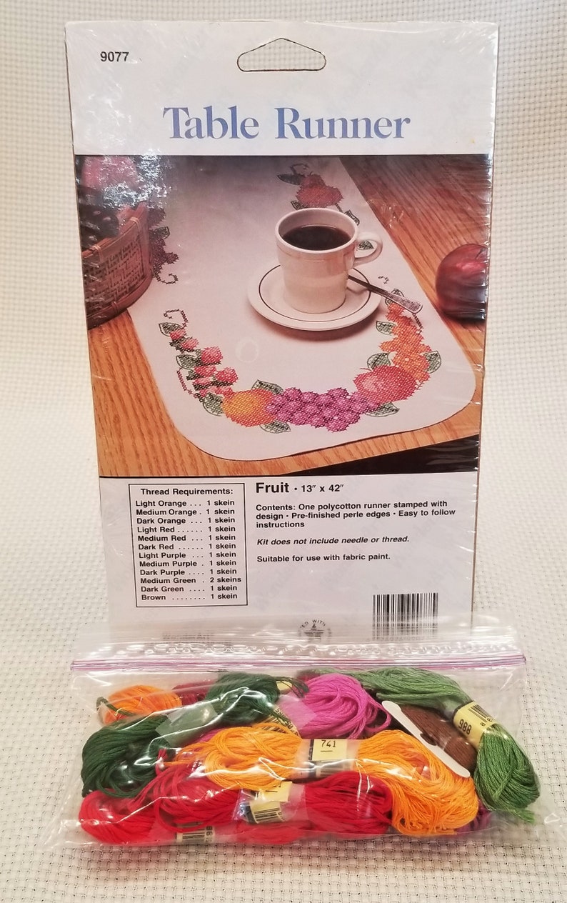 Stamped Cross Stitch Kits for 1 Table Runner and 4 Quilted - Etsy