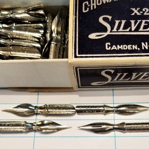 Set of 4 Hunt X-24 Silverine Nibs, Antique Nibs, C. Howard Hunt Pen ...