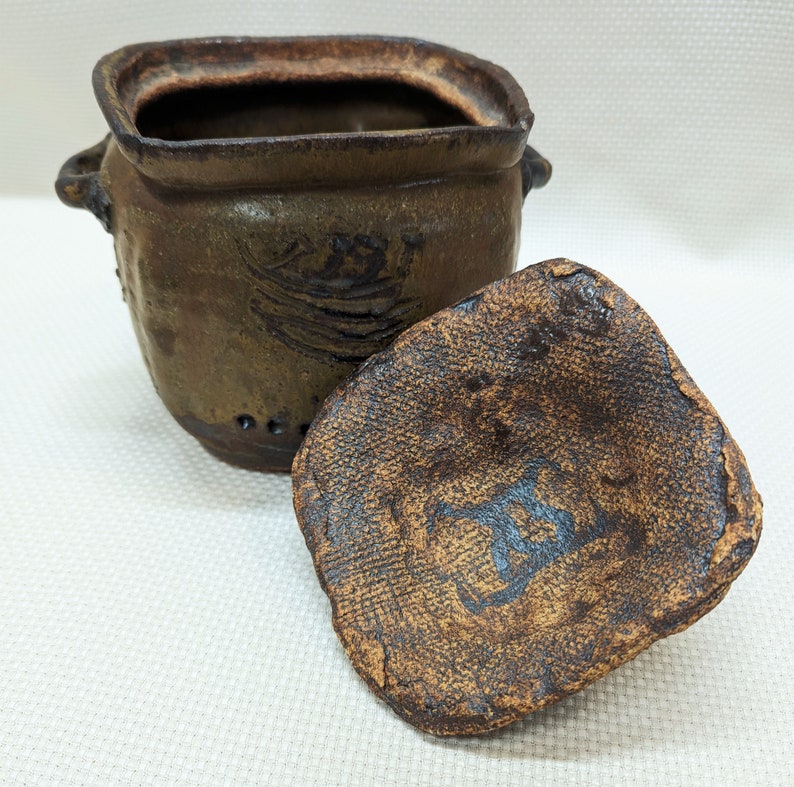 Large Brutalist Pottery Box W/ Lid, Lidded Art Brut Container, 6" X 7 ...