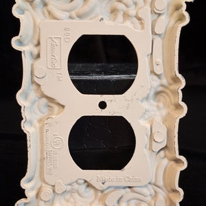 Cream White Shabby Chic Outlet Cover, Decorative Outlet Cover Plate ...