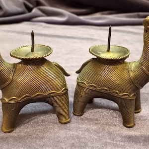 Tribal Brass Camel Candle Holders Pair of Candlesticks - Etsy