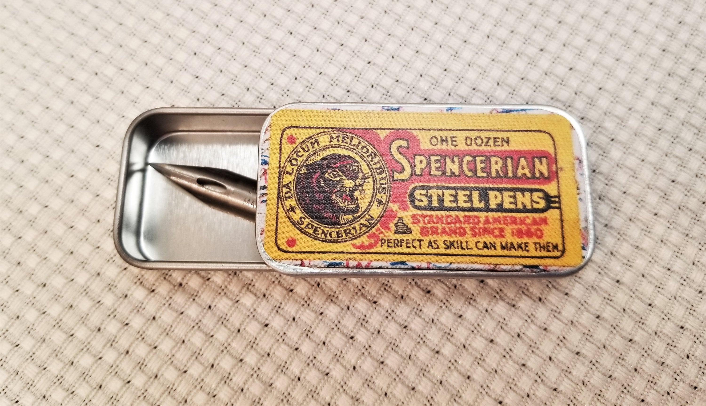 Gillott Verticular Pen Nib Tin, Antique Graphics, Holds 40 Plus Nibs ...