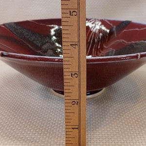 Hand Thrown Pottery, Maroon, Unique Artistic Deep Glaze, Artist Signed ...