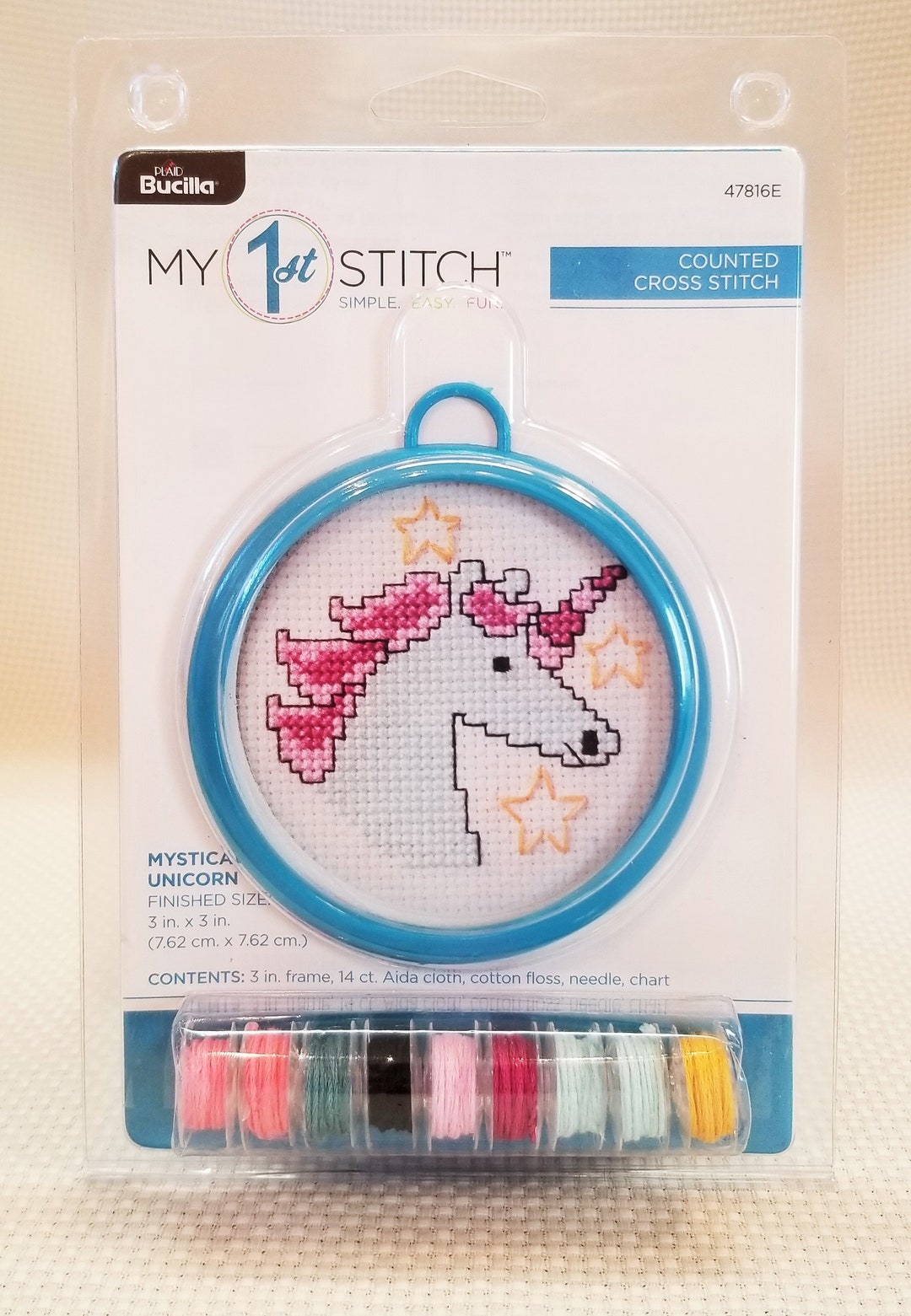 My 1st Stitch Kit, Mystical Unicorn, Counted Cross Stitch Kit for ...