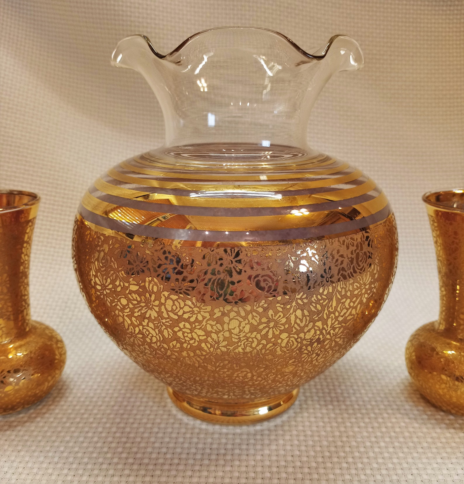 Ransgil Crystal 3 Piece Set 6 Ransgil Crystal Ruffle - Etsy