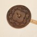 Large Antique Tooled Leather Pen Wipe, Handmade Finished Leather, 2 ...