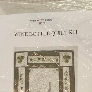 Wine Bottle Quilt Kit, Complete Kit, All Fabric Required, CD ...