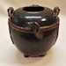 Khmer Empire Elephant Lime Pot, Dark Brown Glaze, Angkor Pottery ...