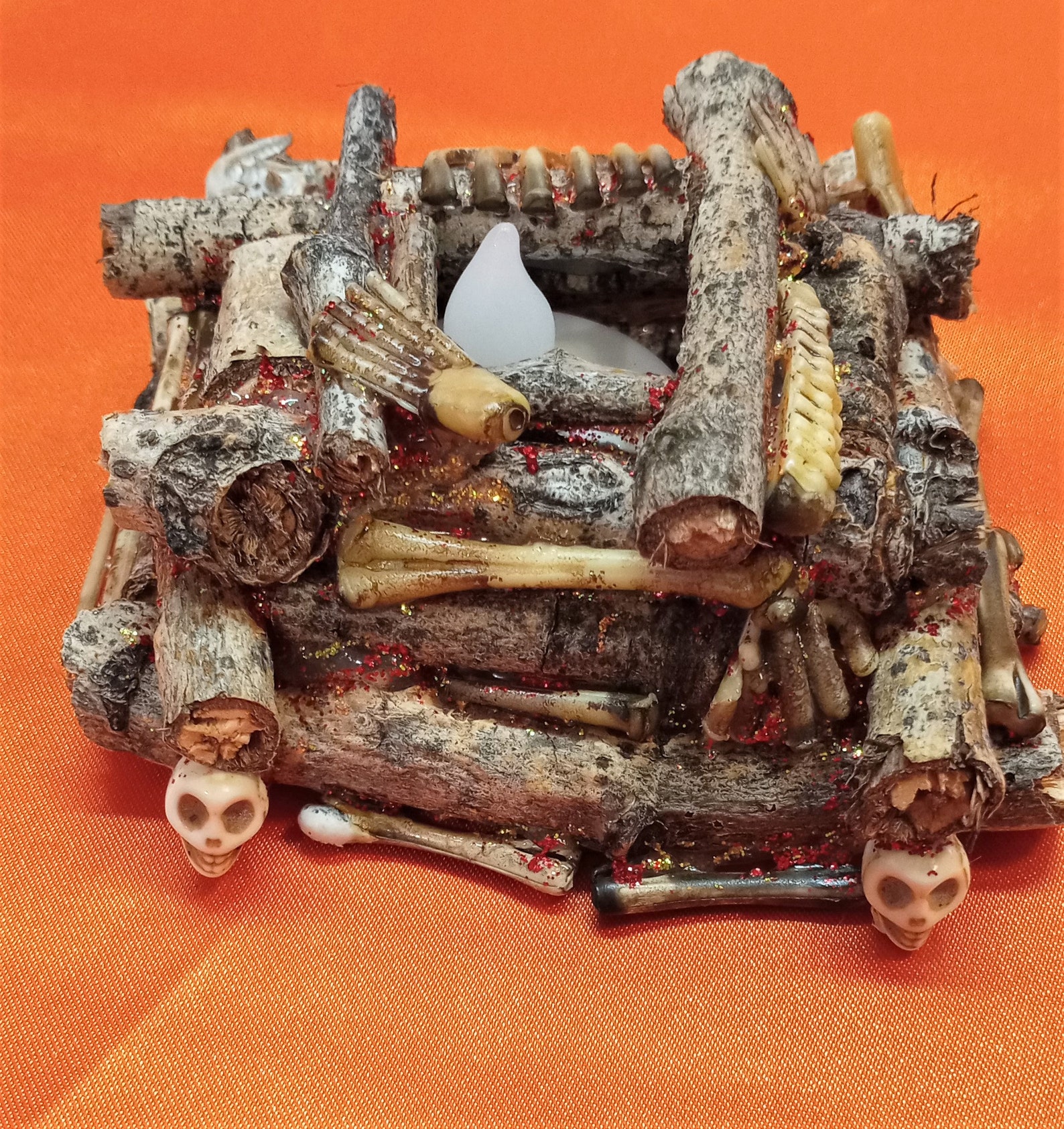 Halloween Witch Fire, Grizzly Campfire, Tabletop, Flickering Battery ...