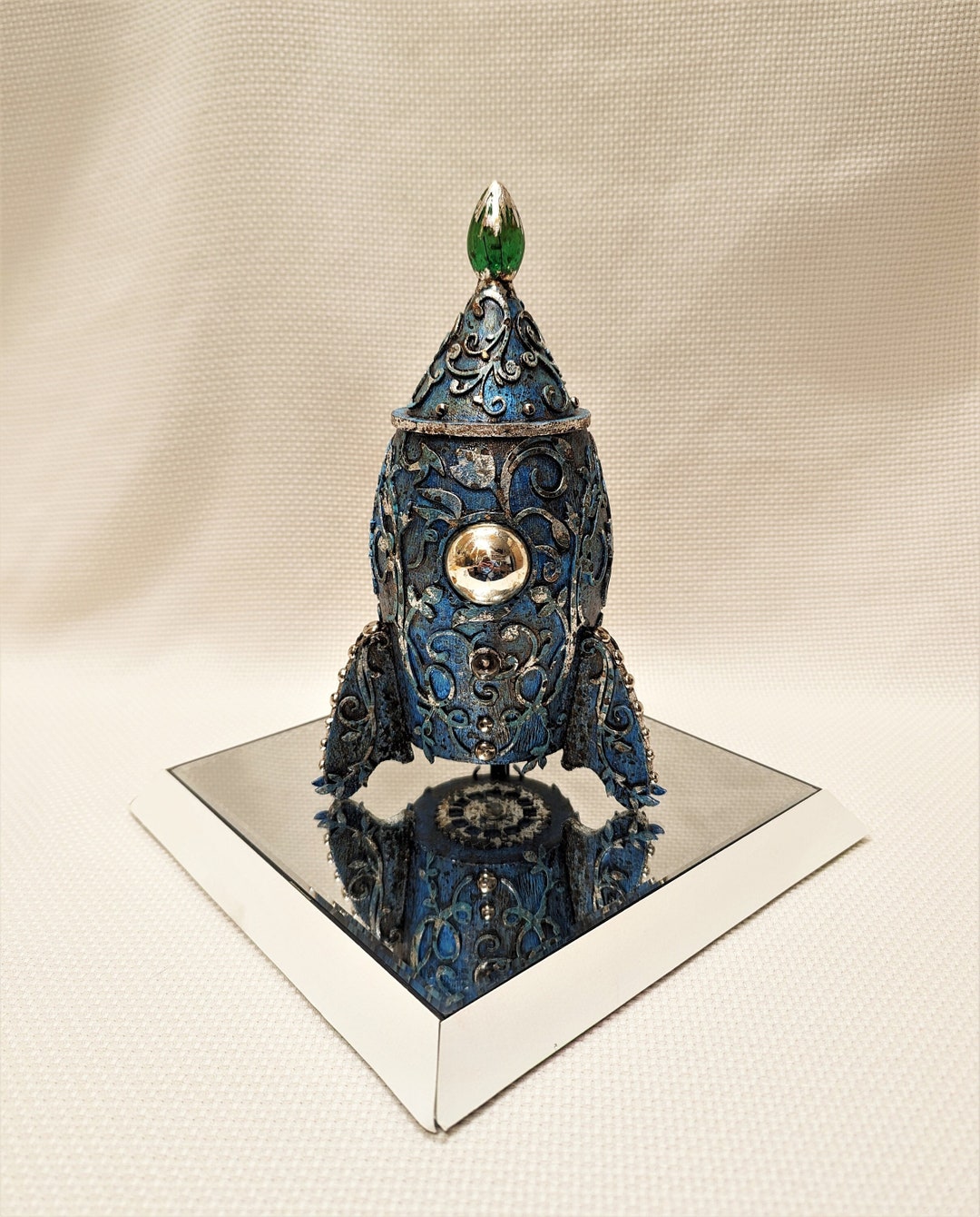 Rocket Ship Earth, Altered Art and Mixed Media Project, Spaceship From ...