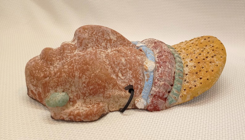 Vintage Mayan Aztec Red Clay Pottery Mask Inca Ceremonial | Etsy