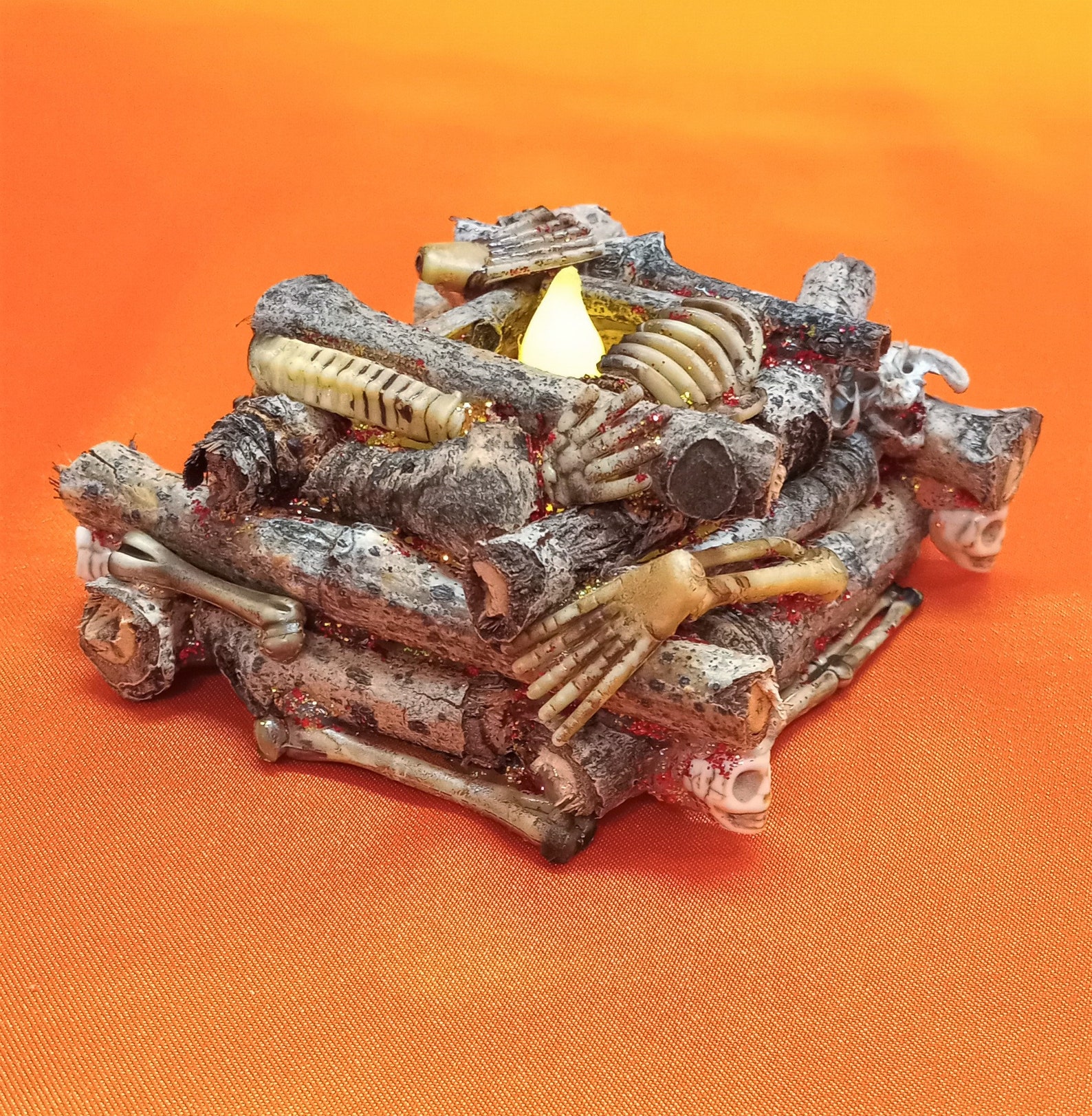 Halloween Witch Fire, Grizzly Campfire, Tabletop, Flickering Battery ...