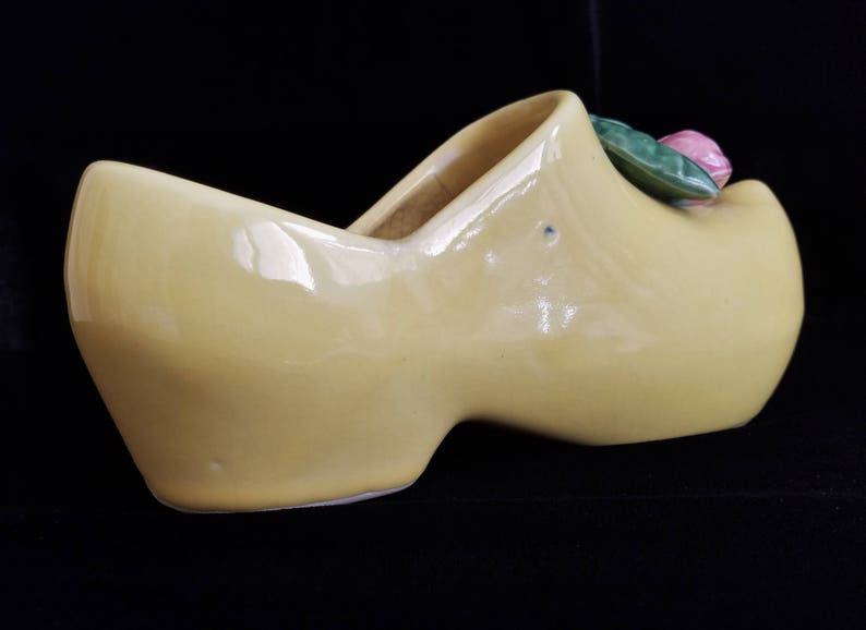Vintage Mccoy Pottery Dutch Clog, Yellow Clog Planter, 1940s ...