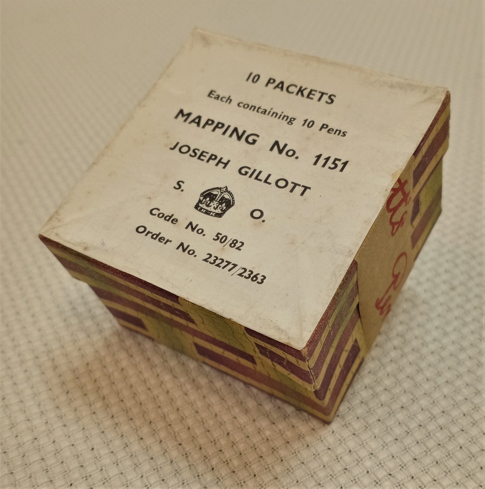 RARE Original Antique Gillott's Nib Box for 10 Packets of Mapping 1151 ...