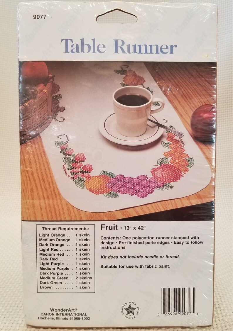 Stamped Cross Stitch Kits for 1 Table Runner and 4 Quilted - Etsy