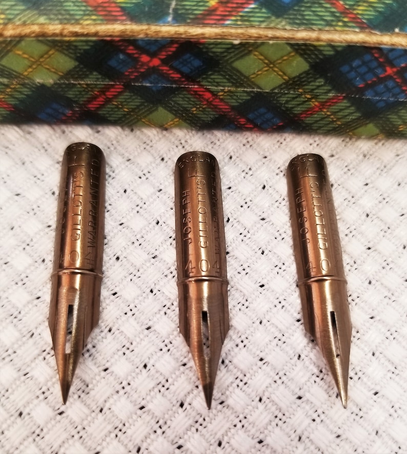 Genuine Antique Gillott's 404 F Nibs Set of 3 Public - Etsy