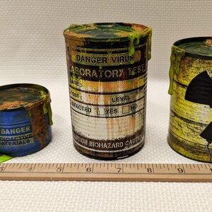 Toxic Waste 3 Drum Set, Different Sizes, Halloween Party Props ...