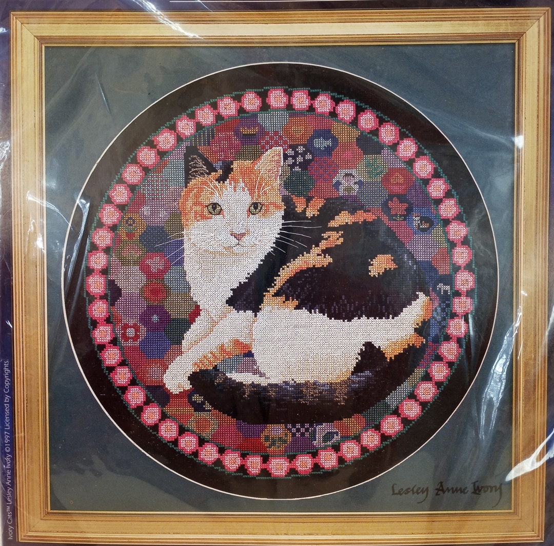 Designs for the Needle, Ivory Cats, "becky on Hexagons", Counted Cross ...