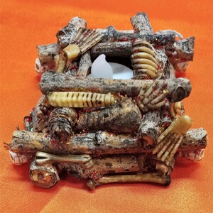 Halloween Witch Fire, Grizzly Campfire, Tabletop, Flickering Battery ...