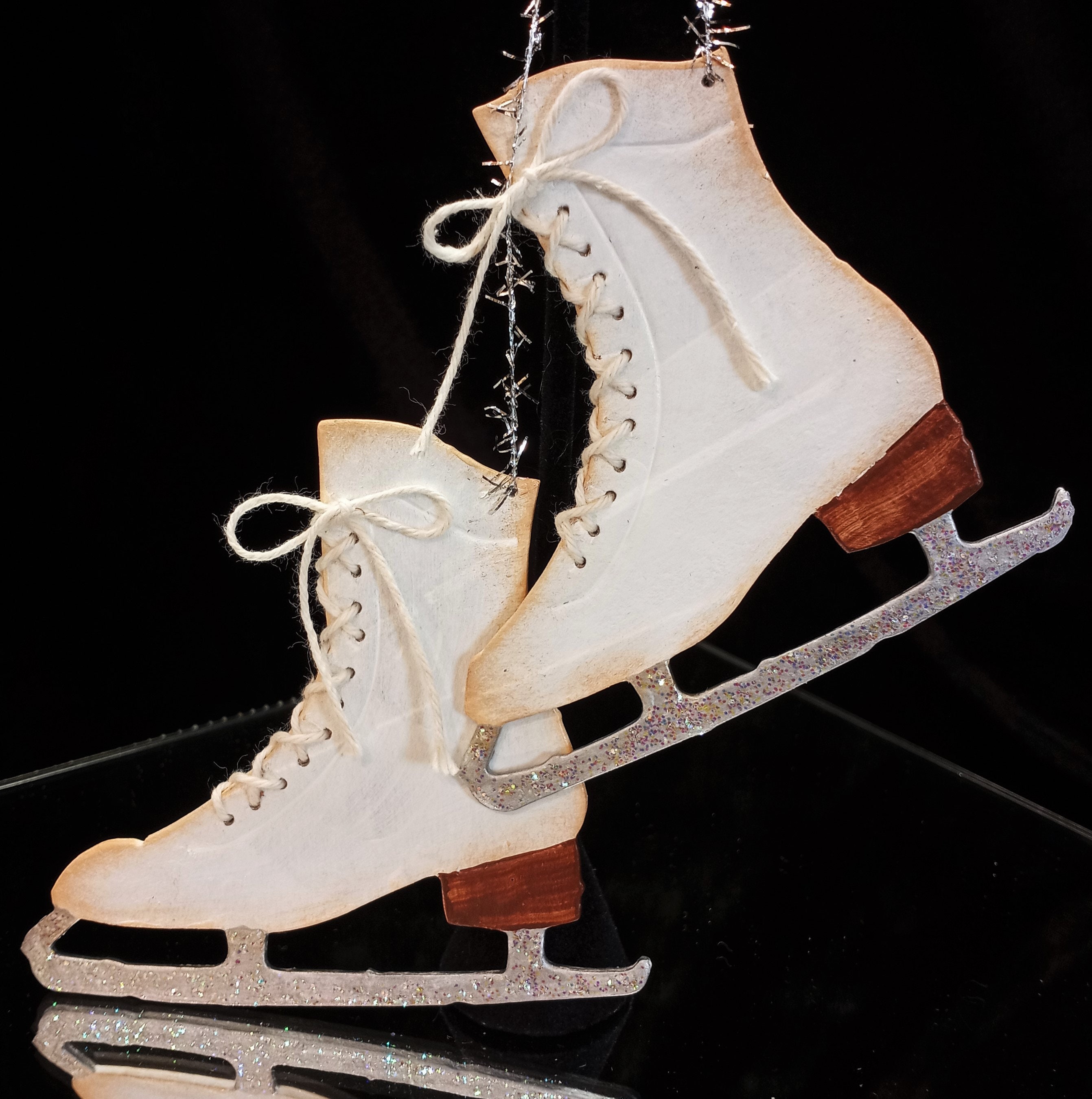 Ice Skates Christmas Ornament Hand Painted Pair of Ice Skate - Etsy UK