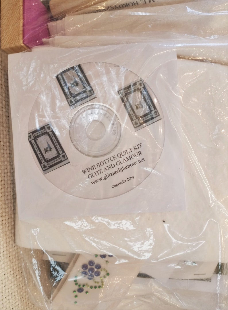 Wine Bottle Quilt Kit, Complete Kit, All Fabric Required, CD ...