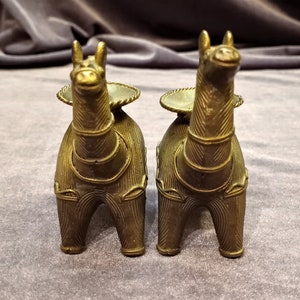 Tribal Brass Camel Candle Holders Pair of Candlesticks - Etsy
