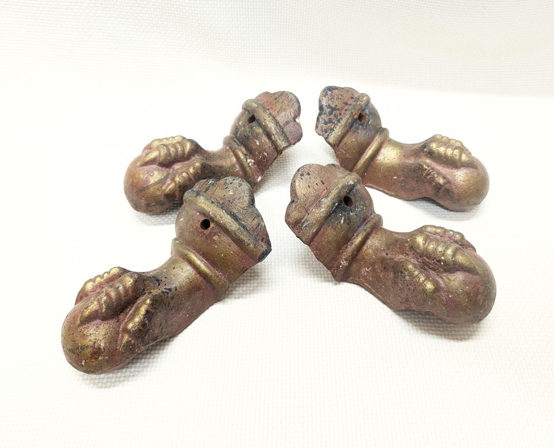 Antique Cast Iron Claw Feet, Set of 4, Furniture or Bathtub, Ball and ...