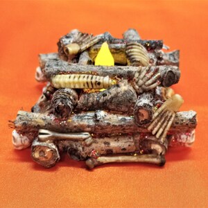 Halloween Witch Fire, Grizzly Campfire, Tabletop, Flickering Battery ...