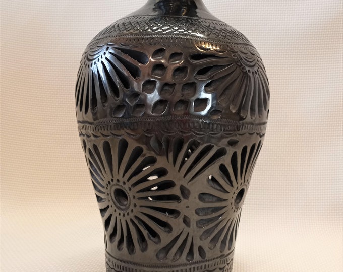 Original Dona Rosa Large 13 Inch Black Pottery Vase, Barro Negro ...