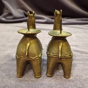 Tribal Brass Camel Candle Holders Pair of Candlesticks - Etsy