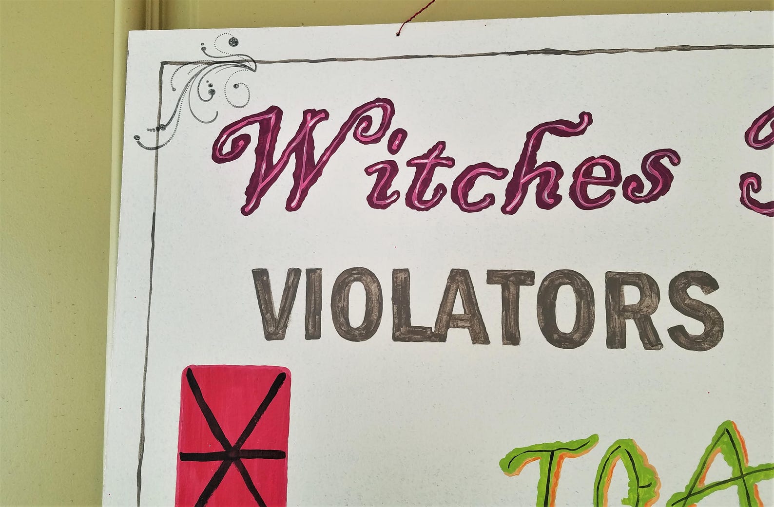 Witches Parking Sign Indoor Outdoor Halloween Decor | Etsy