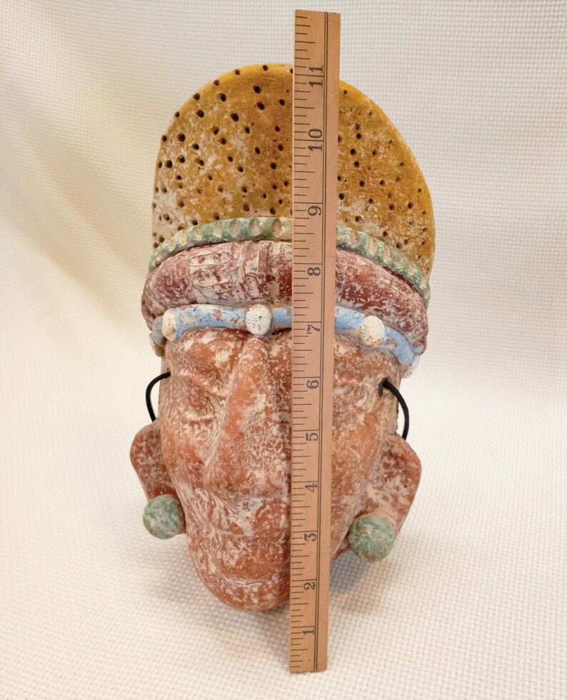 Vintage Mayan Aztec Red Clay Pottery Mask Inca Ceremonial | Etsy