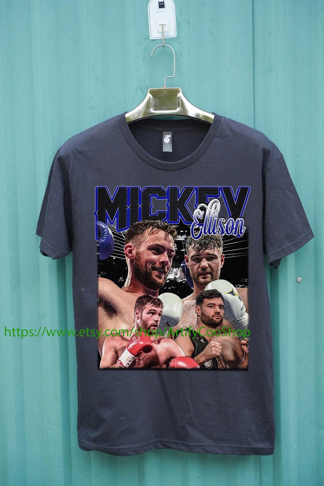Mickey Ellison T-shirt Boxing Graphic Tee Y2K Shirt Vintage Streetwear ...