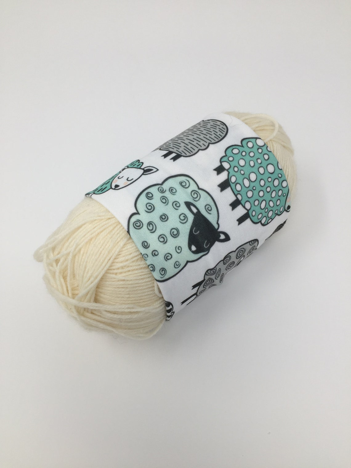 Teal Doodle Sheep Yarn Hugger Yarn Wrap Yarn Bowl Skein - Etsy
