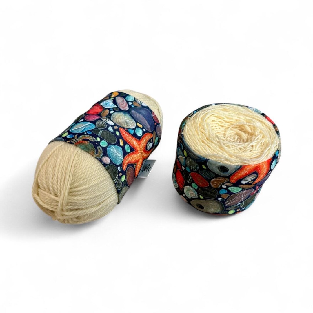 Standard Yarn Hugger: Beach Pebble Tide Pool Starfish Pattern Knitting ...