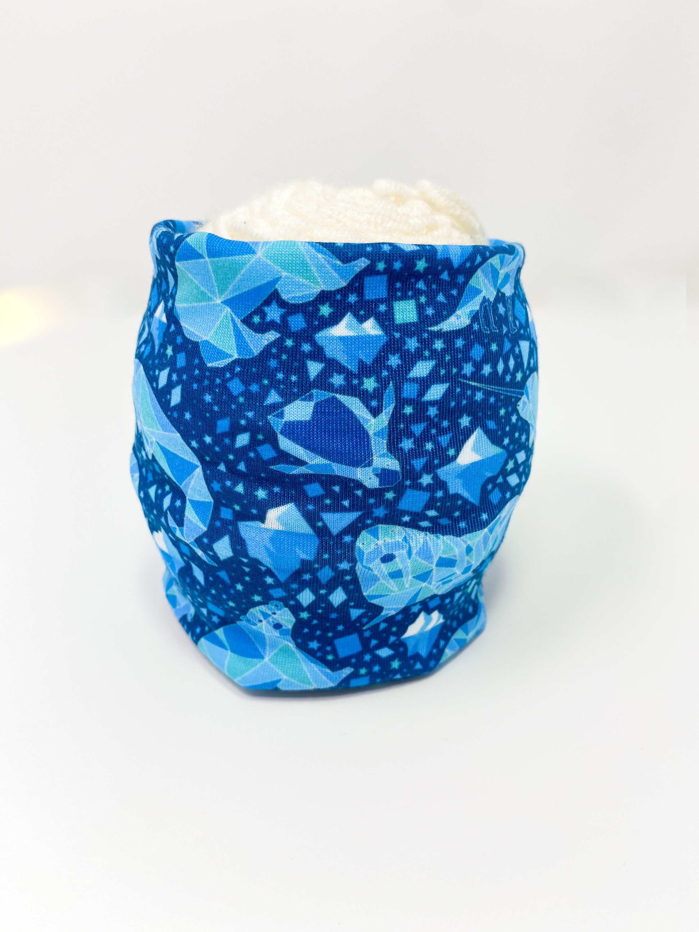 Geometric Arctic Animal Ice Blue Yarn Hugger Yarn Coat | Etsy