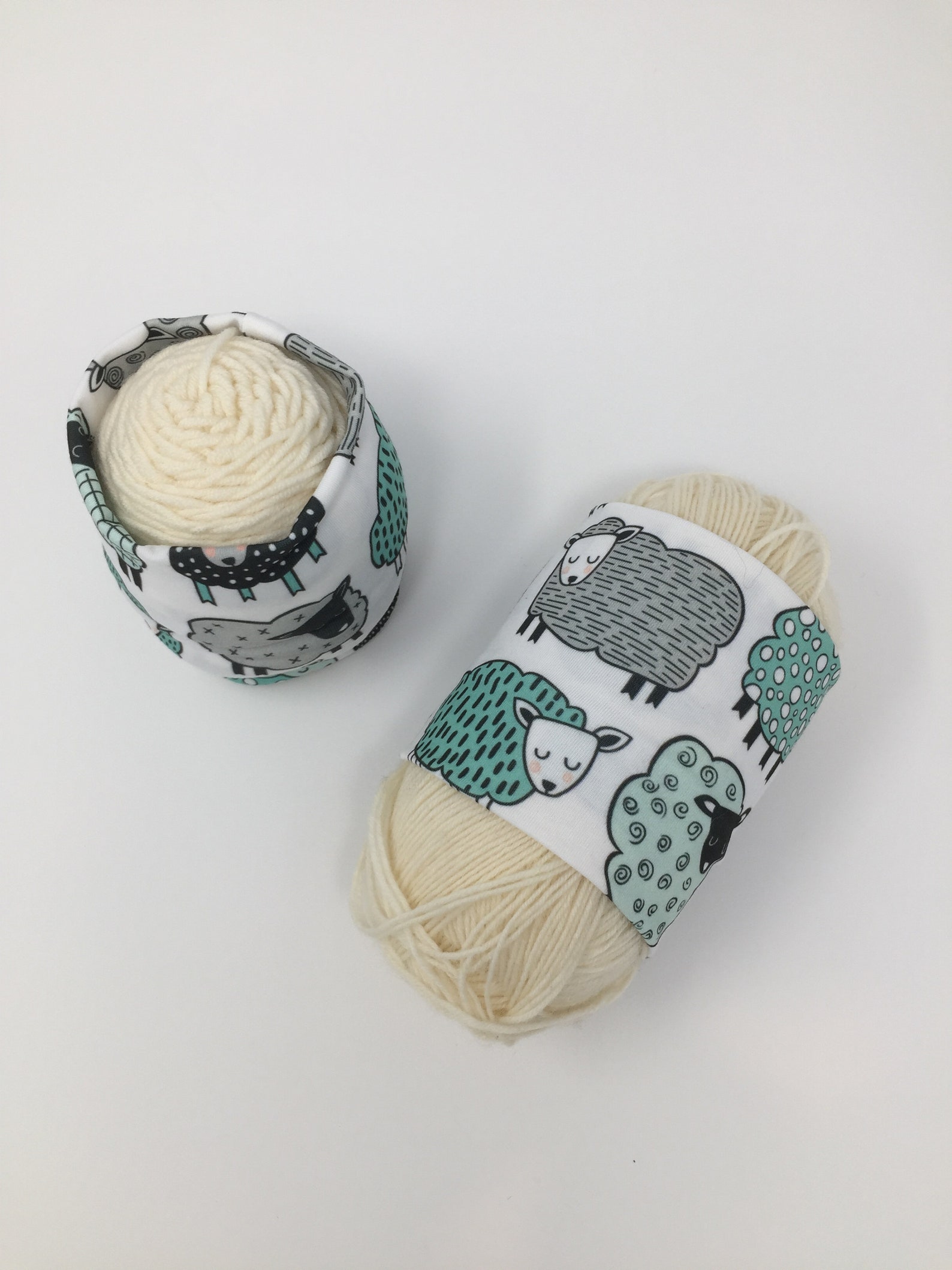 Teal Doodle Sheep Yarn Hugger Yarn Wrap Yarn Bowl Skein - Etsy