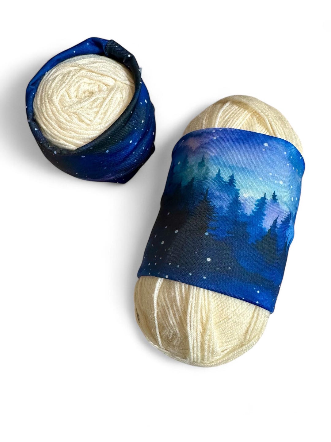 Galaxy Sky With Forest Background Yarn Hugger, Yarn Coat, Portable Yarn ...