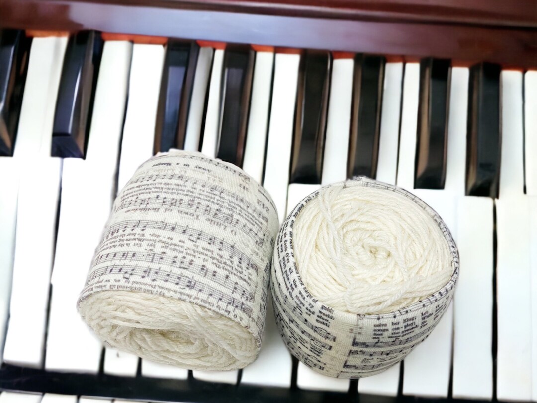 Sheet Music Notes Mini Yarn Hugger, Otter Hugger, Yarn Coat, Yarn Bowl ...