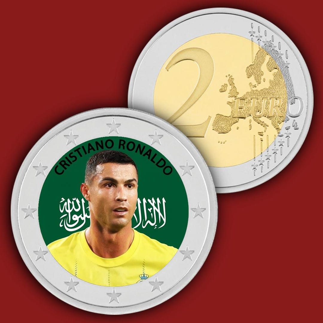 CRISTIANO RONALDO CR7 2 Euro Coloured Unc Color Coin - Etsy Australia