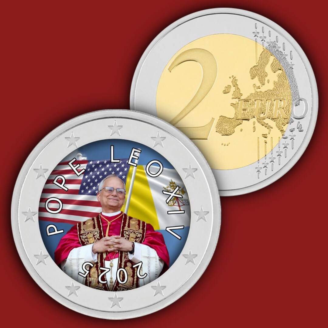Coin - Pope Leo XIV. A004 - 2 EURO - VATICAN - Etsy