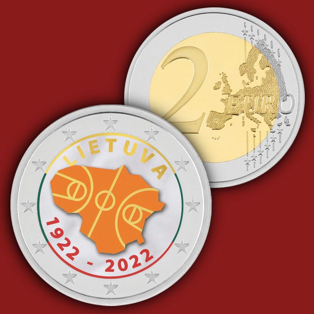 LIETUVA 2 Euro Coloured Unc Color Coin - Etsy