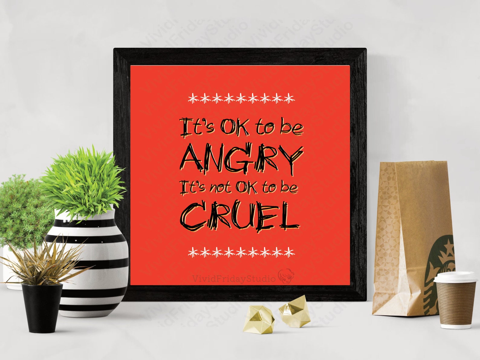 Printable Wall Art Its OK to Be Angry Its NOT OK to Be - Etsy