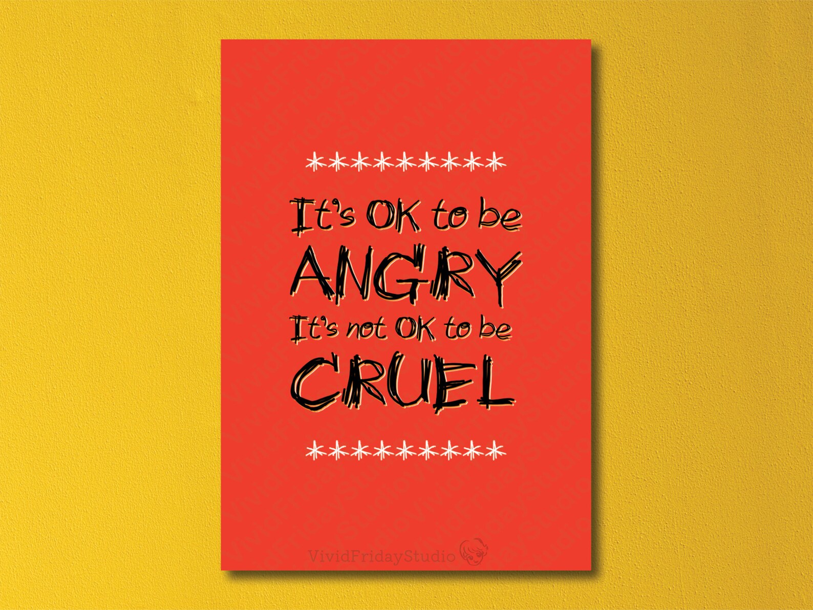 Printable Wall Art Its OK to Be Angry Its NOT OK to Be - Etsy