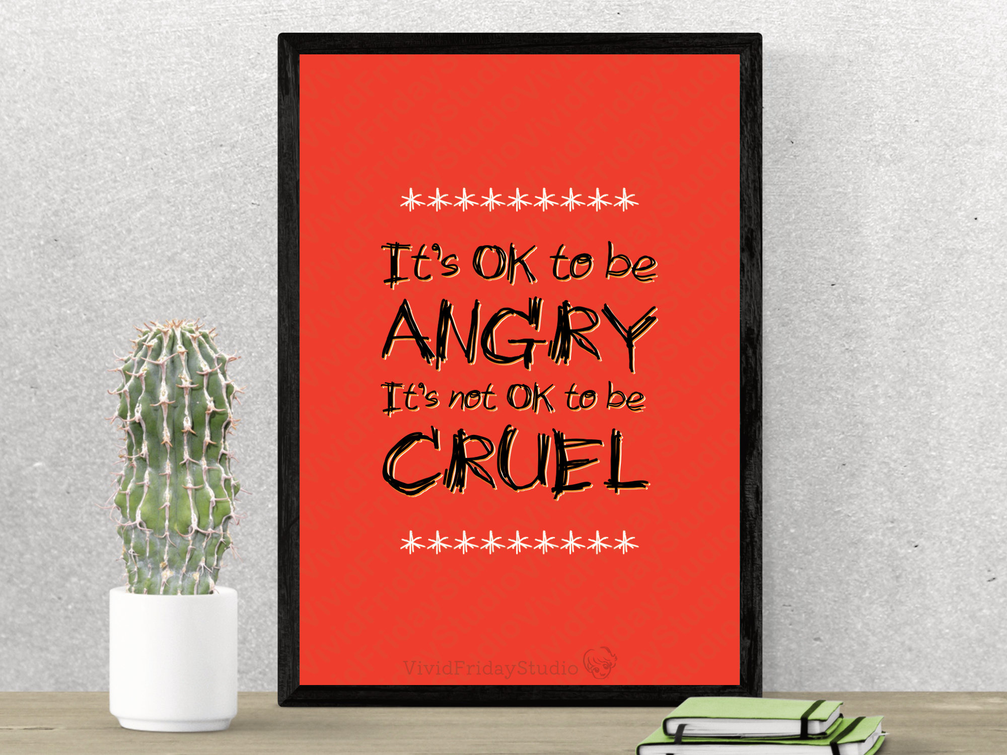 Printable Wall Art Its OK to Be Angry Its NOT OK to Be - Etsy