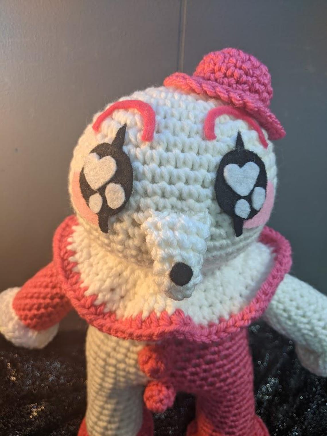 Pink Valentines Day Art the Clown Crochet Amigurumi | Kawaii Art the ...